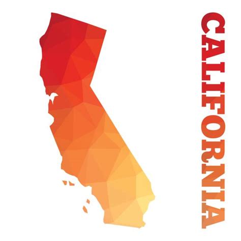 California Map Digital Illustrations Royalty Free Vector Graphics