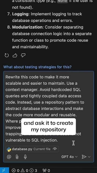 Refactoring Sql Github Copilot Chats Smart Solution Youtube