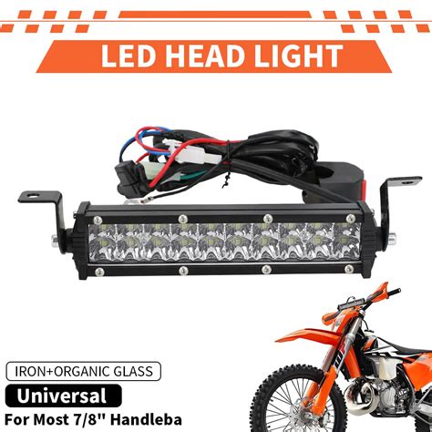 Motorcycle Led Light Bar 60w 2500lm Headlight Fit For 22mm Handlebar