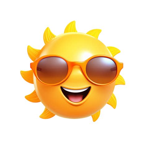 Bright Smiling Sun Wearing Cool Sunglasses A Happy Expression 58060712 Png