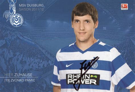 Jrautogramme De Pamic Zvonko Msv Duisburg 2011 12