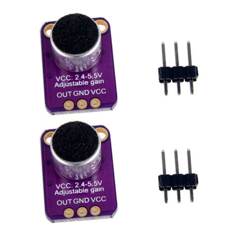 2x Max4466 Electret Microphone Amplifier Sensor With Adjustable Gain