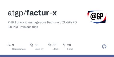 Github Atgpfactur X Php Library To Manage Your Factur X Zugferd 2