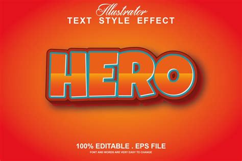 Hero Text Effect Editable
