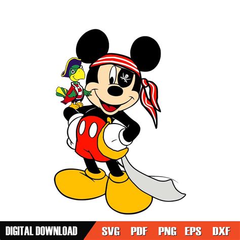 Pirate Captain Mickey Mouse Svg Inspire Uplift