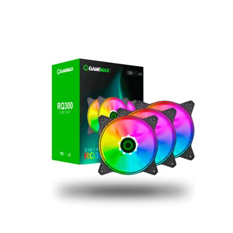 GAMEMAX FAN KIT IN RQ BLACK CM DOUBLE ARGB LIGHT Case VENTILADOR GAMEMAX KIT IN