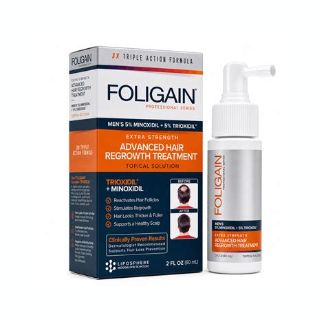 Foligain® Mens Hair Regrowth With Minoxidil And Trioxidil
