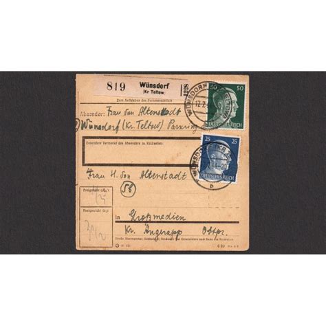 Filatelistyka Niemcy Iii Rzesza 1944 Hitler Wünsdorf Mieduniszki