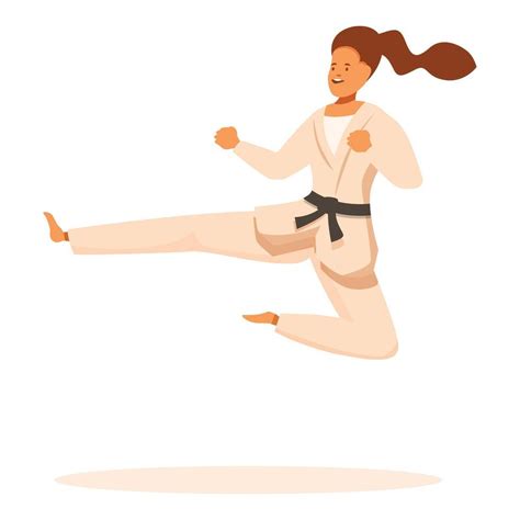 Karate Cartoon Flying Kick Karate Kick Vector Images Over 6700
