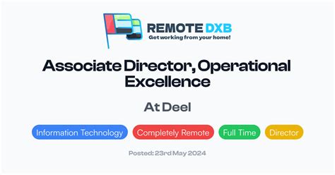 Associate Director Operational Excellence At Deel Remote Dxb