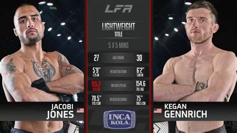Kegan Gennrich Vs Jacobi Jones Lfa 174