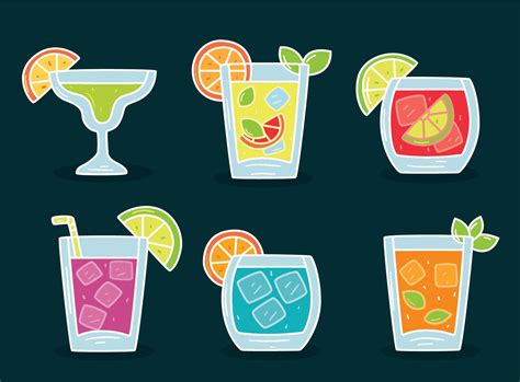 Cocktail Collection Vector 194977 Vector Art At Vecteezy