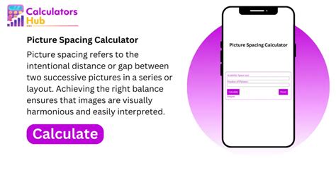 Picture Spacing Calculator Online