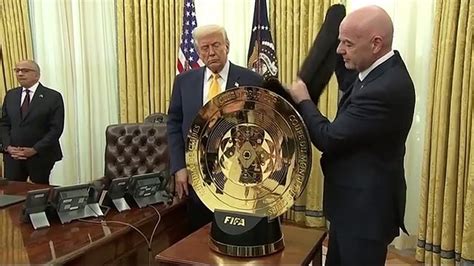 Trump Unveils New Club World Cup Trophy Alongside Fifa Chief Infantino