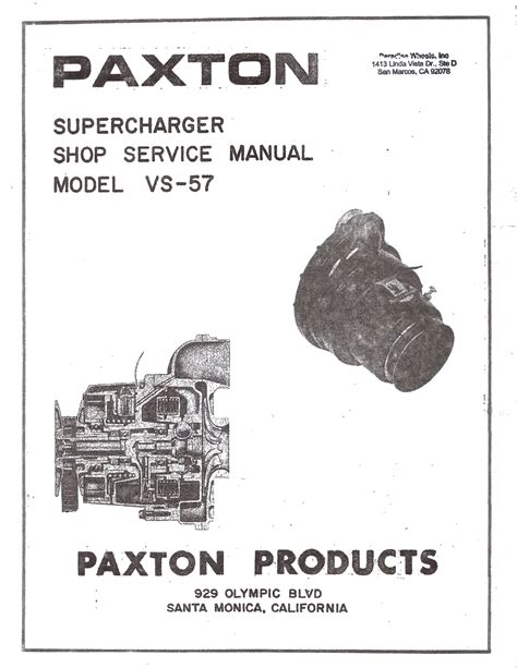 Paxton Supercharger Manual The Flat Spot