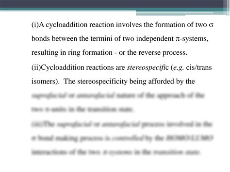Solution Stereochemistry Of Cycloaddition Reaction And Applications