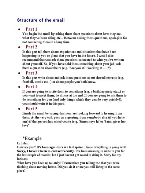 Email Structure Pdf