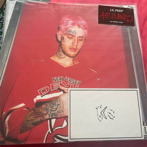 Lil Peep Hellboy Clear With Orange Swirl Vinyl Record Depop