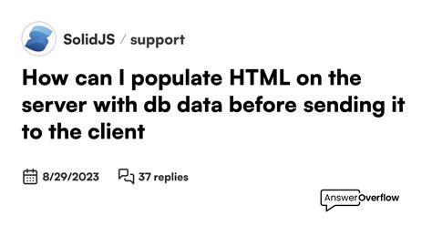 how can i populate html on the server with db data before sending it to