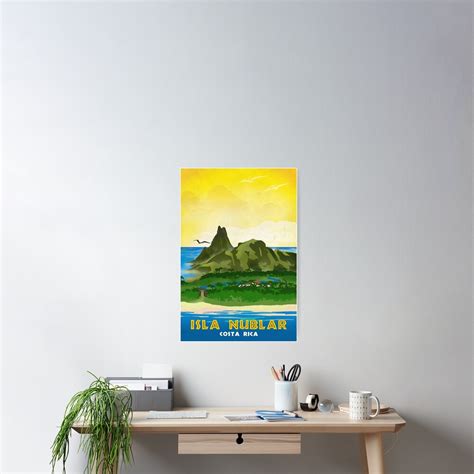 Isla Nublar Retro Jurassic Park Travel Poster Poster For Sale By