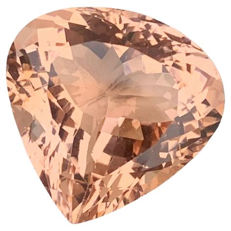Stunning 25 Carat Natural Pear Shape Peach Morganite Gem For Jewelry