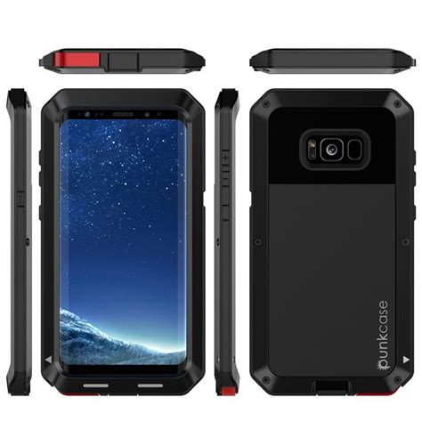 Galaxy S8 Plus Case Punkcase Metallic Black Shockproof Slim Metal