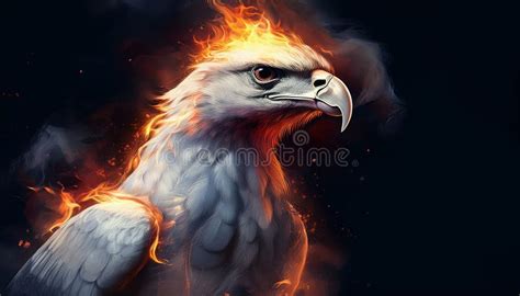 Eagle With Flames Stock Illustration Illustration Of Rendered 371472871
