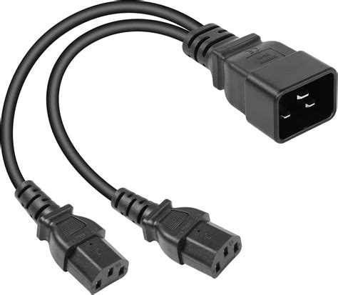 Sinloon Iec 320 C20 To Dual C13 Power Cord C20 Male To 2 X