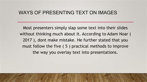 Ways Of Presenting Text In An Image Report In Communication Pptx