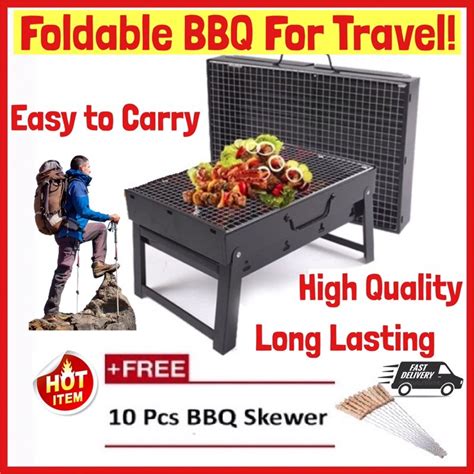 Hot Sale🔥 Rare Item💥 Foldable Bbq Set For Travel Free Bbq Skewer