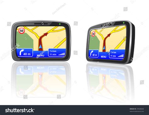 Vector Illustration Gps Navigation Device Stock Vector Royalty Free