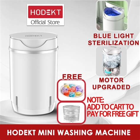 Hodekt Mini Portable Washing Machine With Dryer Blue Light
