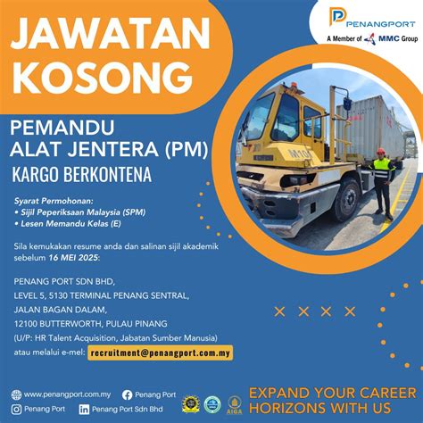 Penangport Ppsb Penang Port Career Opportunity Penang Port Sdn