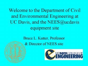 Welcome To The Department Of Civil And Environmental Engineering At Uc