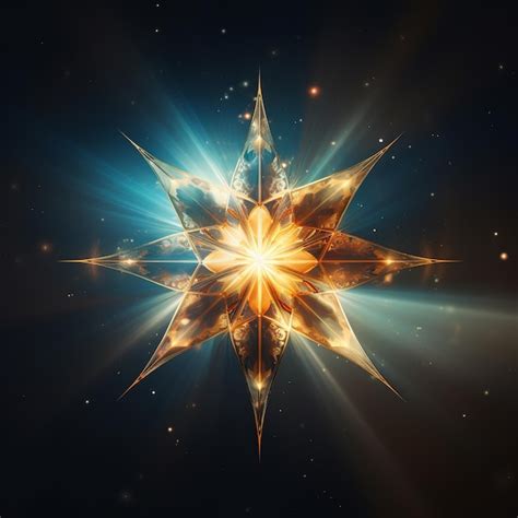 Premium Ai Image Illustration Of Beautiful Magical Star With 9 Rays