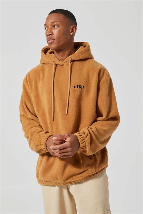 Oversized Polar Fleece Embroidered Hoodie Hoodie Outfit Men Hoodies