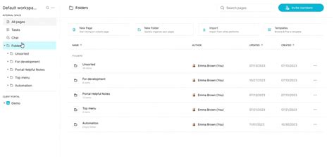 folders and subfolders fusebase