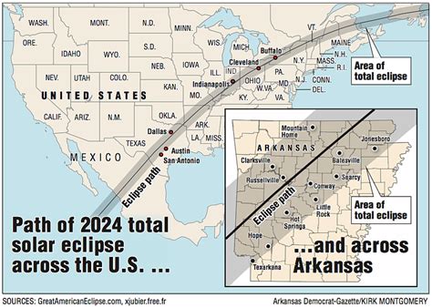 Map 2024 Total Solar Eclipse Path Goes Right Over Arkansas The