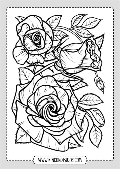 Dibujos De Rosas Para Colorear Imprimir Y Pintar Rosas Gratis