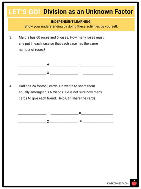 Algebraic Thinking Division As An Unknown Factor Ccss 3oa6