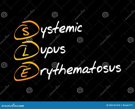 Sle Systemic Lupus Erythematosus Acronym Stock Illustration