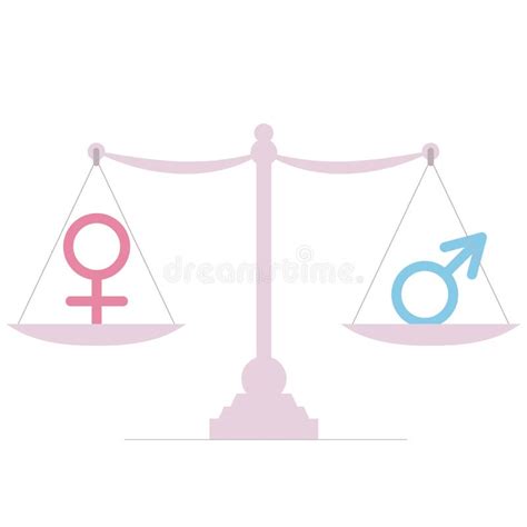 Male Female Symbols Balance Scale Stock Illustrations 53 Male Female