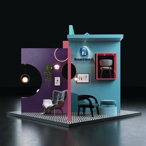 Homezmart Booth In Nc On Behance Exhibition Booth Design Creative Booths Exhibition Stand Design