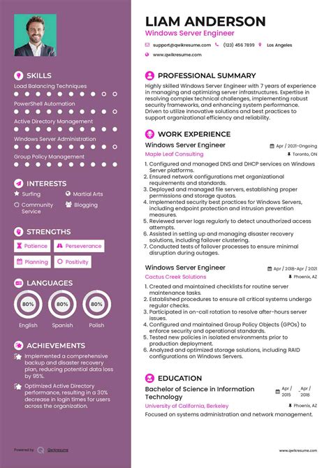 10 Windows Server Engineer Resume Samples And Templates For 2025