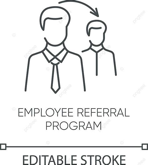 Linear Referral Program Icon For Recruitment Employee Work Web Vector