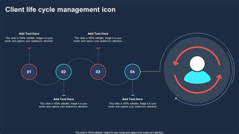 Client Life Cycle Management Icon Ppt Presentation