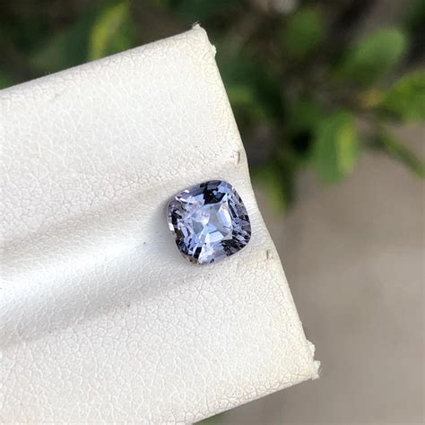 Burmese Gray Blue Spinel Gemstone 135 Carat Cushion Cut Etsy