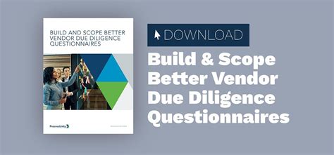 Build And Scope Better Vendor Due Diligence Questionnaires Corporate