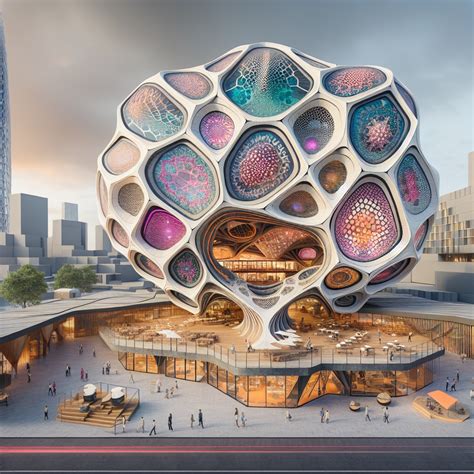 Biomorphic Building Like A Fractal Part Of A Jelly