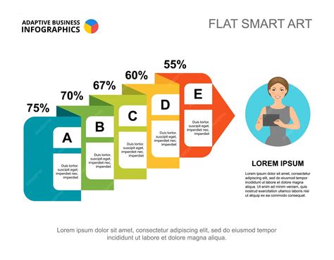 Free Vector Flowchart With Percentage Slide Template Chart Creative